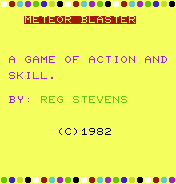 Play Meteor Blaster | Commodore Vic-20 Online Game