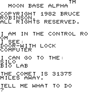 Play Moon Base Alpha | Commodore Vic-20 Online Game