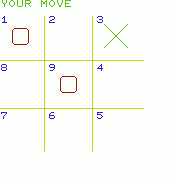 Play Noughts and Crosses | Commodore Vic-20 Online Game