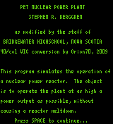 Play Nuclear Power Plant | Commodore Vic-20 Online Game