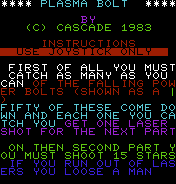 Play Plasma Bolt | Commodore Vic-20 Online Game