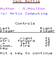 Play Tank Battle | Commodore Vic-20 Online Game