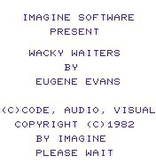 Play Wacky Waiters | Commodore Vic-20 Online Game